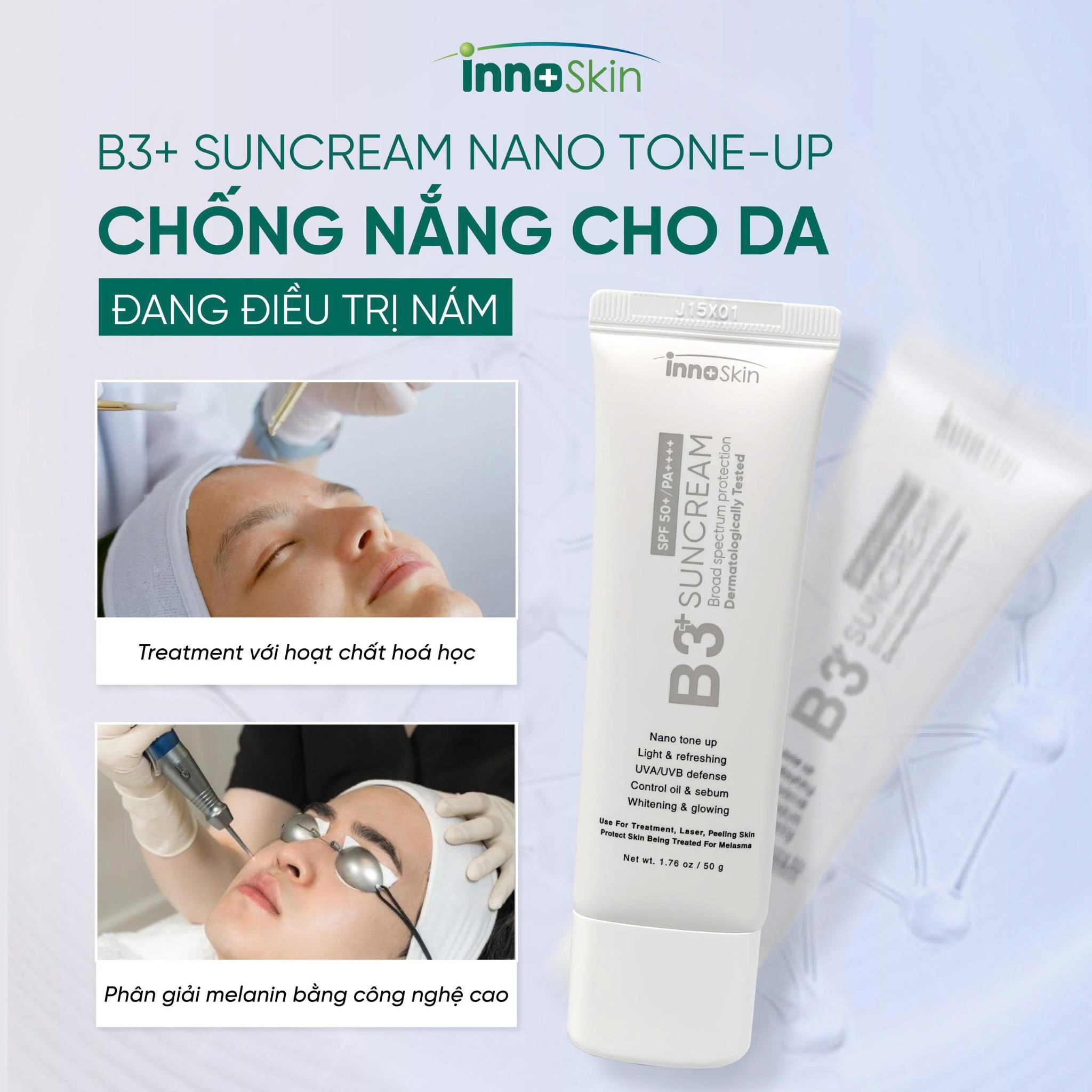 INNOSKIN B3+ SUNCREAM NANO TONE UP SPF50+/PA++++