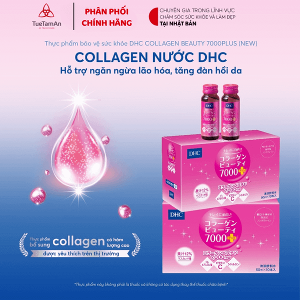 DHC Collagen Beauty 7000 Plus Nước Uống Dưỡng Da Căng Mọng(10 chai ...