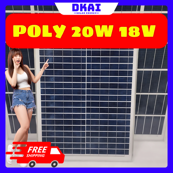 Tấm pin năng lượng mặt trời Poly 20W 18V – dkaisolar.vn