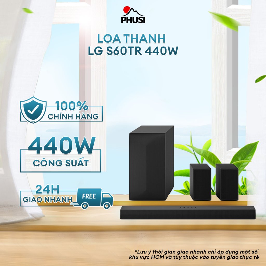 Loa thanh LG S60TR 440W Điều khiển bằng điện thoại, kèm remote Hàng mớ