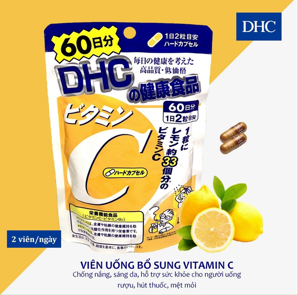 DHC bổ sung vitamin C - 120 viên (60 ngày)DHC vitamin C 120 viên 60 ...