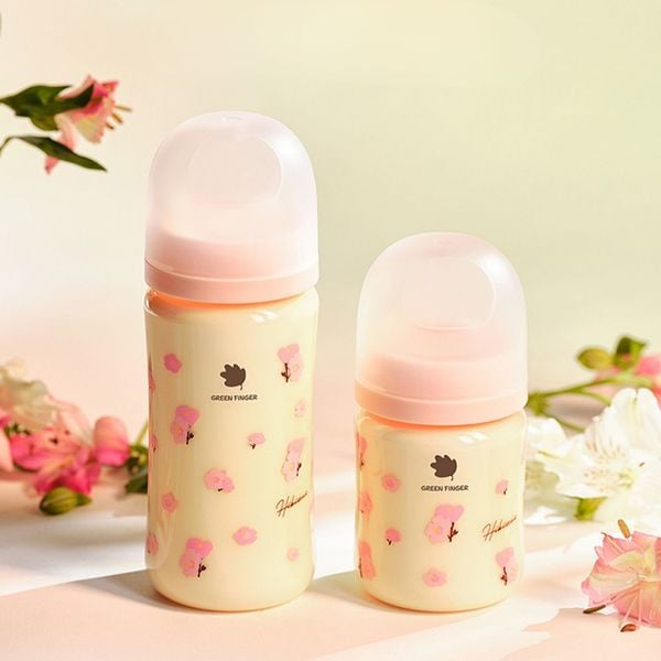 Bình sữa Green Finger 280ml họa tiết Hibiscus PPSU cao cấp - Mẹ Và Bé Carrot