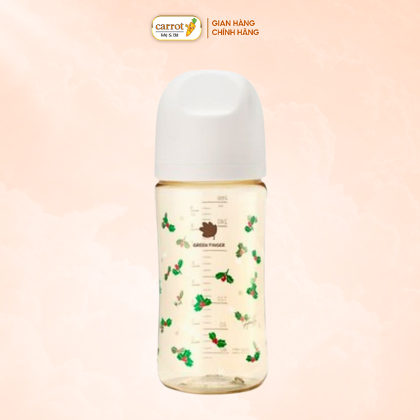 Bình Sữa Green Finger 280ml Holly PPSU Cao Cấp - An Toàn Cho Bé - Mẹ Và Bé Carrot