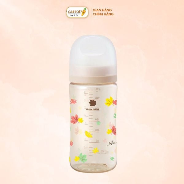 Bình sữa Green Finger 280ml họa tiết Acer PPSU cao cấp - Mẹ Và Bé Carrot