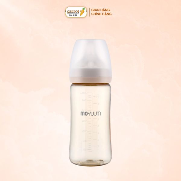 Bình Sữa Moyuum PPSU 270ml Trơn (Kèm Núm 2) - Chính Hãng | Giá Tốt - Mẹ Và Bé Carrot