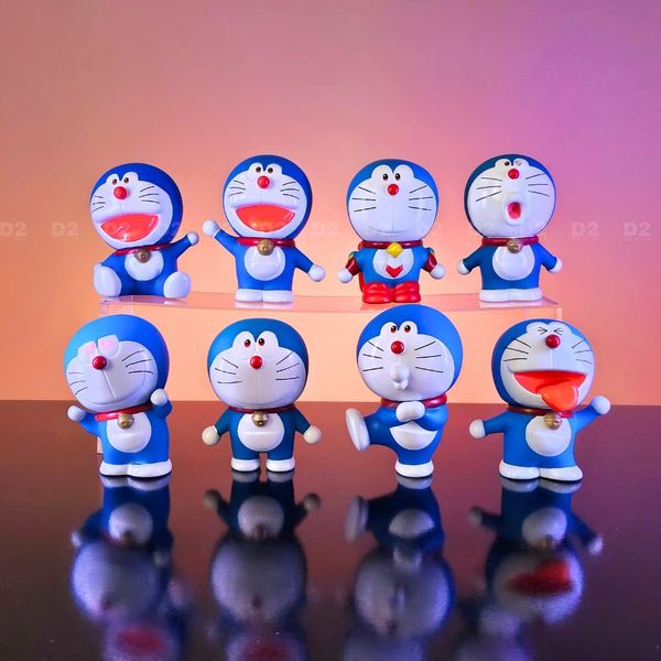 Mô hình Doraemon Set 5 nhân vật Doraemon – Hộp trưng bày Popmart, Mô ...