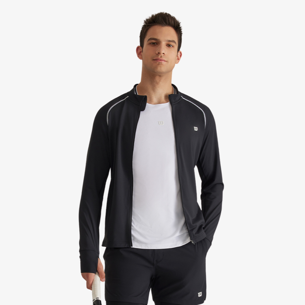 Wilson Zip Up Knit Jacket Áo Khoác Nam WM20053512|www.wilsonsports.com