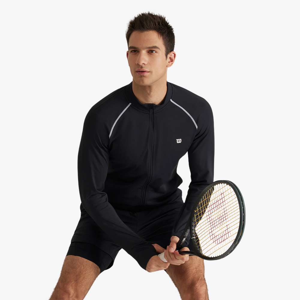 Wilson Zip Up Knit Jacket Áo Khoác Nam WM20053512|www.wilsonsports.com