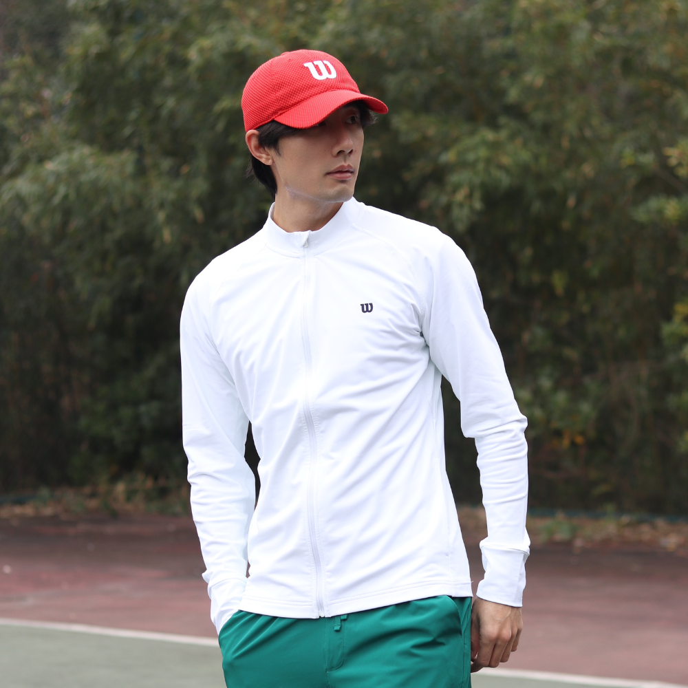 Wilson Zip Up Knit Jacket Áo Khoác Nam WM20053512|www.wilsonsports.com