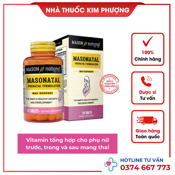 Masonatal bổ bầu 100 viên - Mason Mỹ