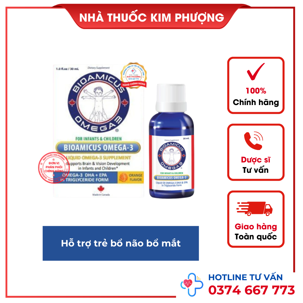 Omega 3 Bioamicus Lọ 30ml