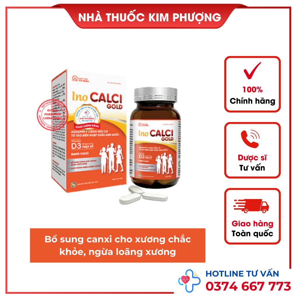 Ino Calci Gold Lọ 50 Viên