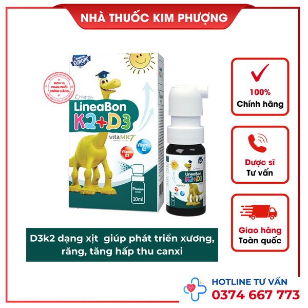 LineaBon D3K2 Dạng Xịt Lọ 10ml