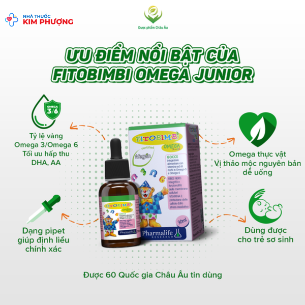 Fitobimbi Omega thực vật - Hàng Ý Lọ 30ml