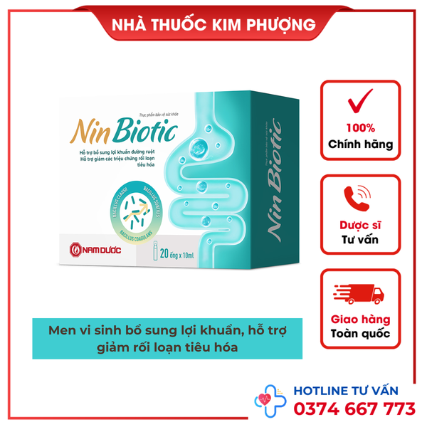 Men Nin Biotic Hộp 20 Ống
