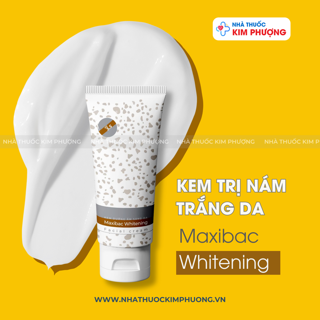 Kem Dưỡng Ẩm Sáng Da Maxibac Whitening Facial Cream Tuýp 50g