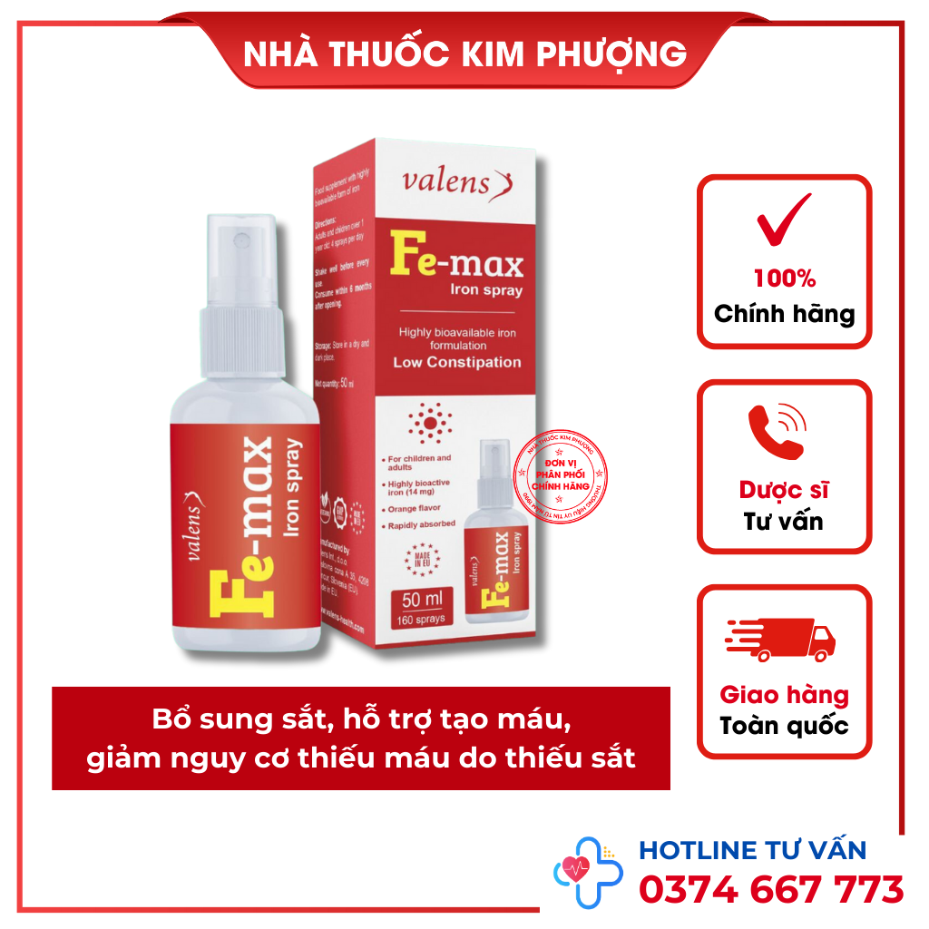Sắt Fe-Max Spray Lọ 50ml