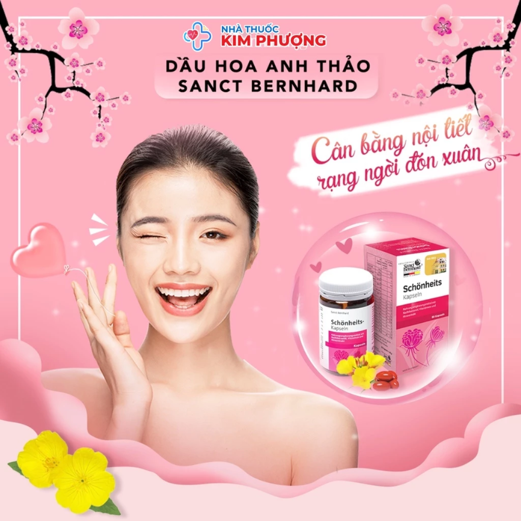 Tinh Dầu Hoa Anh Thảo Schönheits Kapseln Đức - Sanct Bernhard Lọ 60 Vi