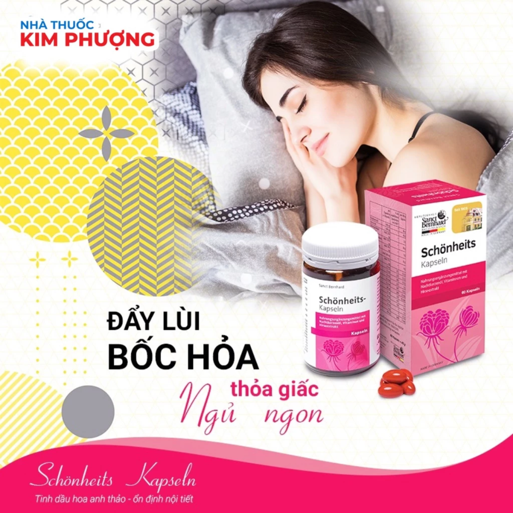 Tinh Dầu Hoa Anh Thảo Schönheits Kapseln Đức - Sanct Bernhard Lọ 60 Vi