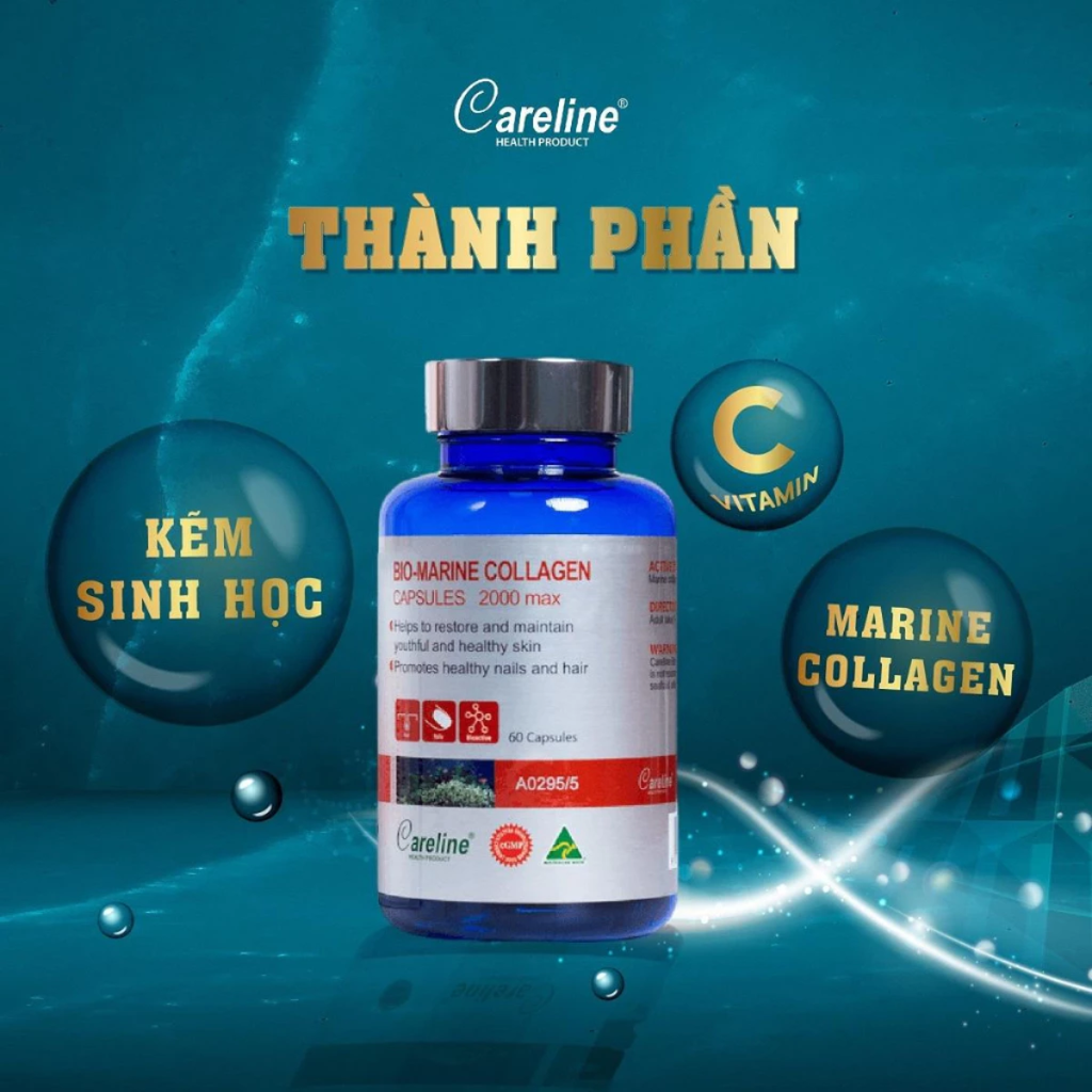 Bio- Marine Collagen Careline Úc - Hộp 60 viên