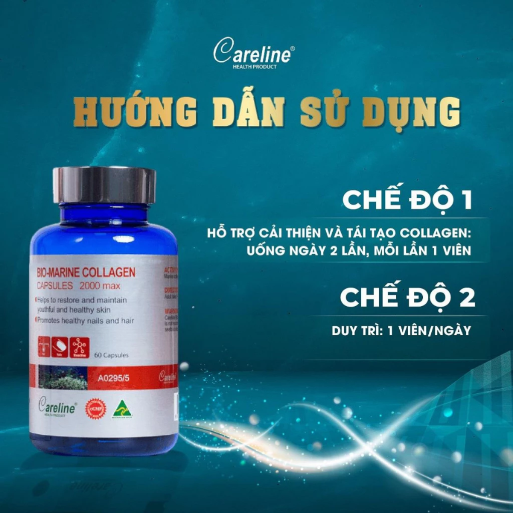 Bio- Marine Collagen Careline Úc - Hộp 60 viên