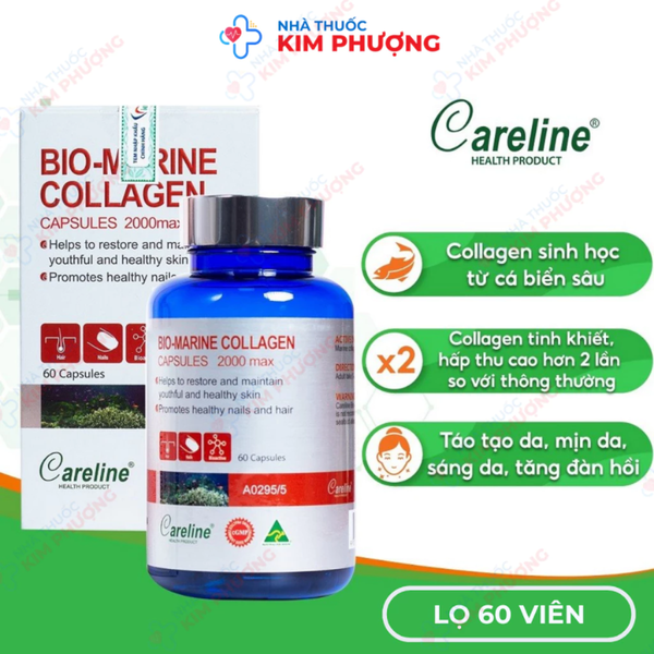 Bio- Marine Collagen Careline Úc - Hộp 60 viên