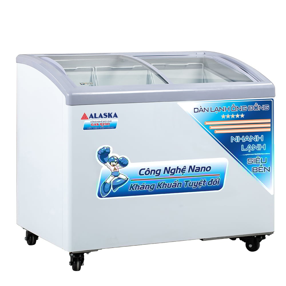 Tủ Đông Kính Cong Alaska inverter KC210CI