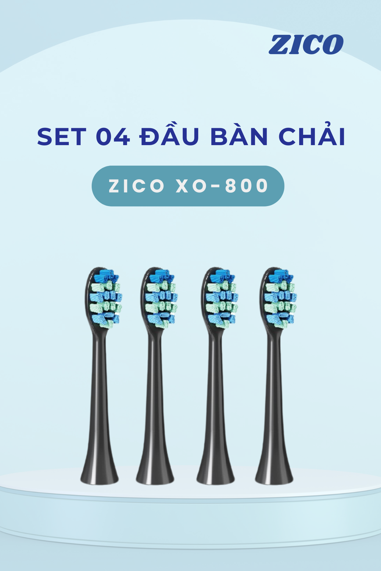 Bàn chải điện ZICO XO-800, công nghệ sóng siêu âm Sonic 5 chế độ, đánh – ZICO ORAL CARE