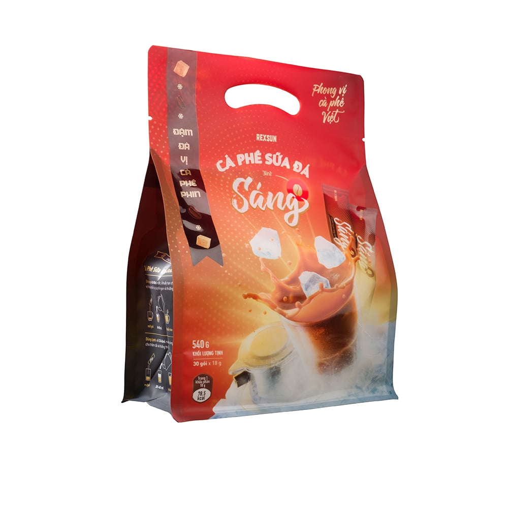 Cà Phê Sữa Đá 3in1 Tiện Lợi - Sáng - Túi 540g (30 gói)