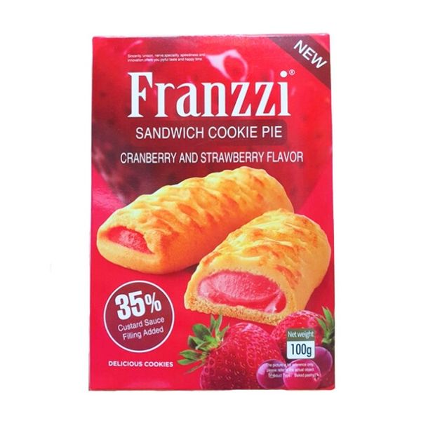 Bánh Franzzi Vị Nam Việt Quất và Dâu Tây (100g)– Vị Trái Cây Tự Nhiên