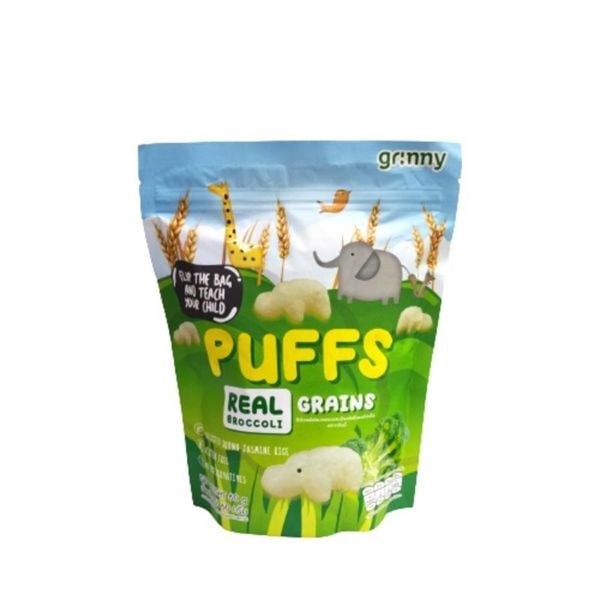 Grinny Puffs Real Grain Brocolli 60g