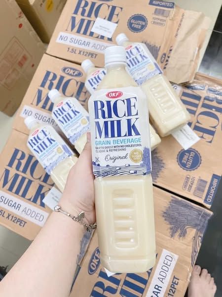 Nước gạo không đường OKF Rice Milk là thức uống bổ dưỡng, thanh mát