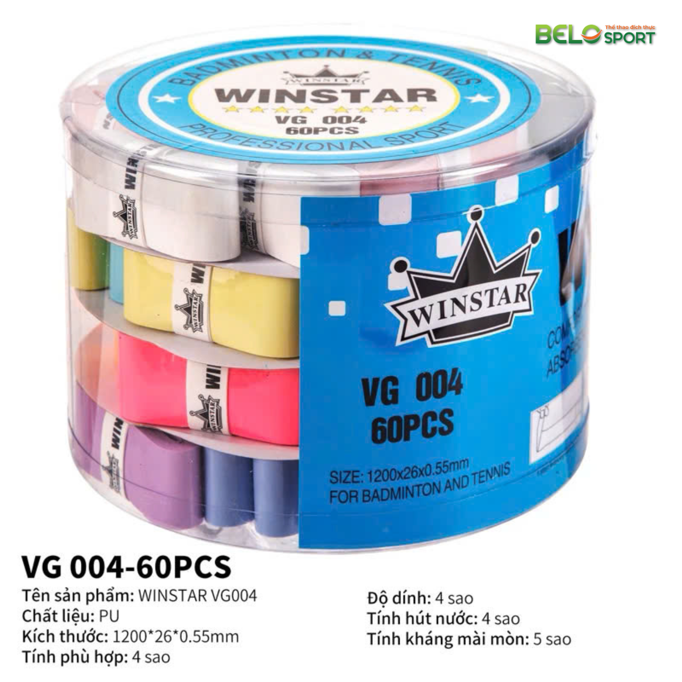 Quấn Cán Vợt Cầu Lông Winstar VG004