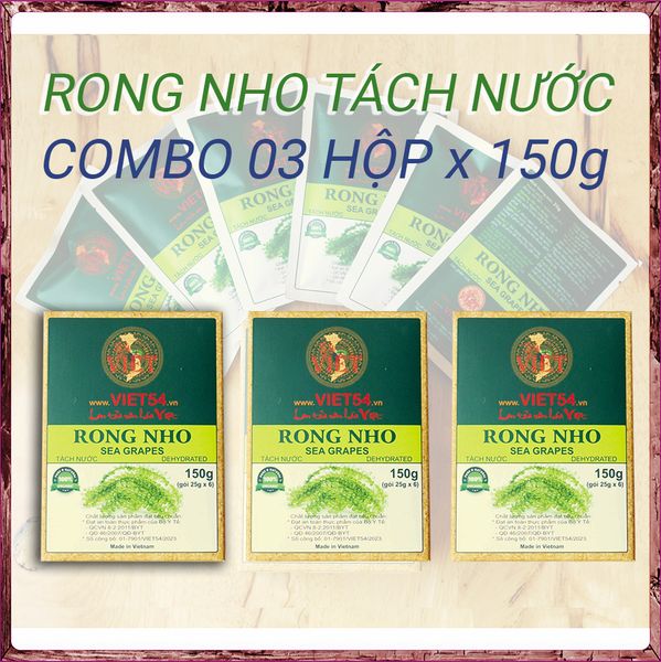 Combo 03 hộp rong nho (150g/hộp)