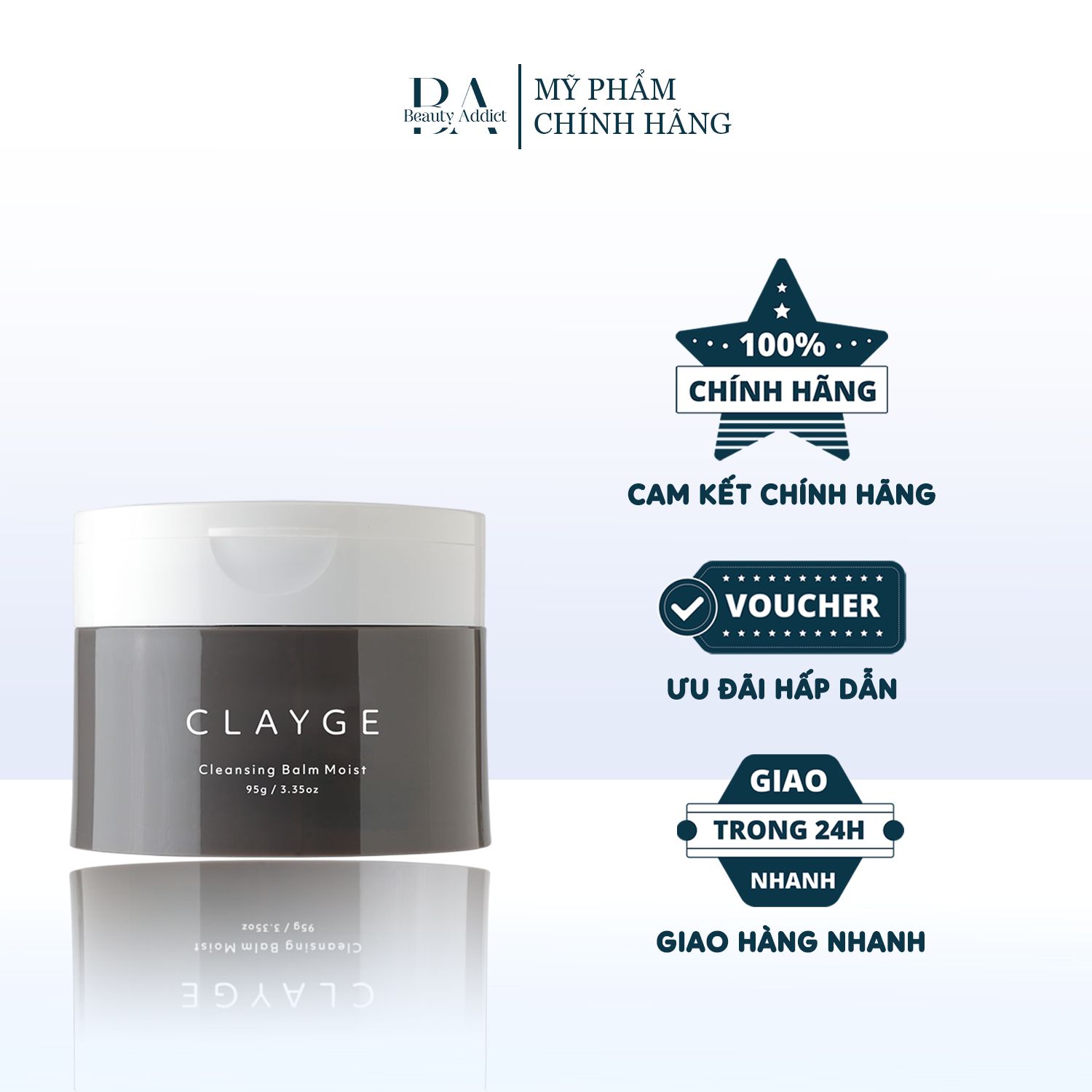 Sáp tẩy trang dưỡng ẩm Clayge Cleansing Balm Moist N - BeautyAddictVN