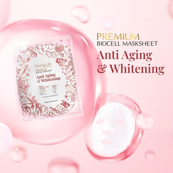 MiungLab Premium Anti-Aging & Whitening Biocell Mask Sheet