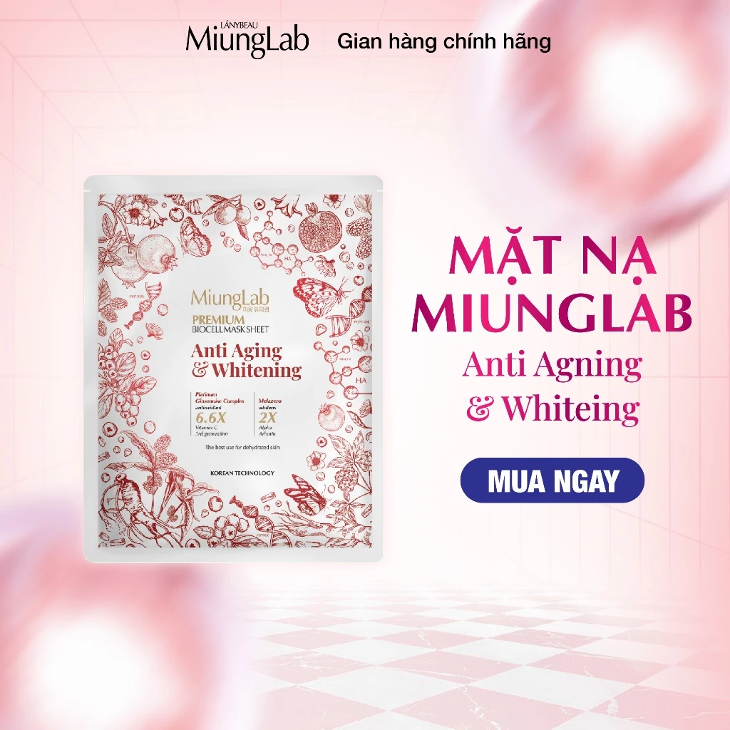 MiungLab Premium Anti-Aging & Whitening Biocell Mask Sheet