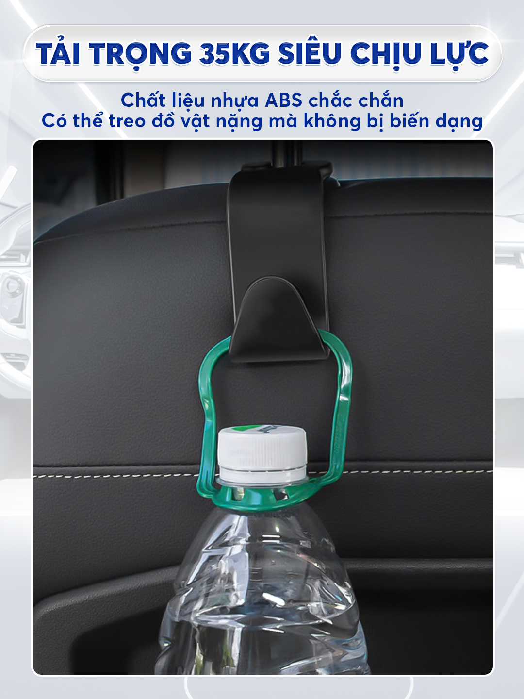 Móc Treo Đồ Ô Tô Chữ S MEEOTO Treo Sau Ghế Bản To, Nhựa ABS Cao Cấp An