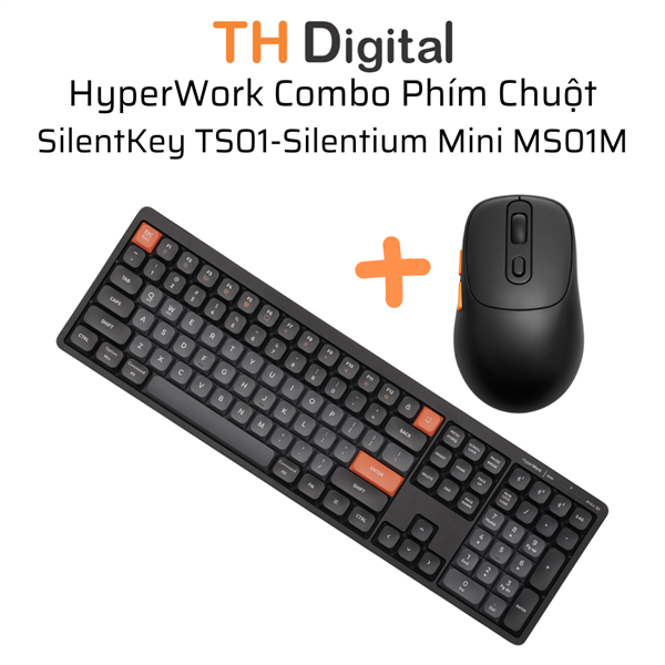 Combo Phím chuột không dây HyperWork SilentKey TS01 - Silentium Mini M ...