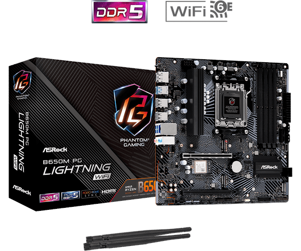 Mainboard ASRock B650M PG Lightning Wifi DDR5 AM5 – TH Digital