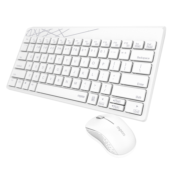 Bộ bàn phím chuột không dây Rapoo 8000M Trắng/ Đen – TH Digital