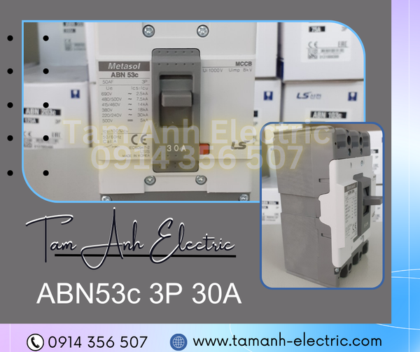 Automat Khối LS MCCB ABN53c 3P 30A - MCCB ABN53c 3P 30A - LS ABN 3P 30 ...