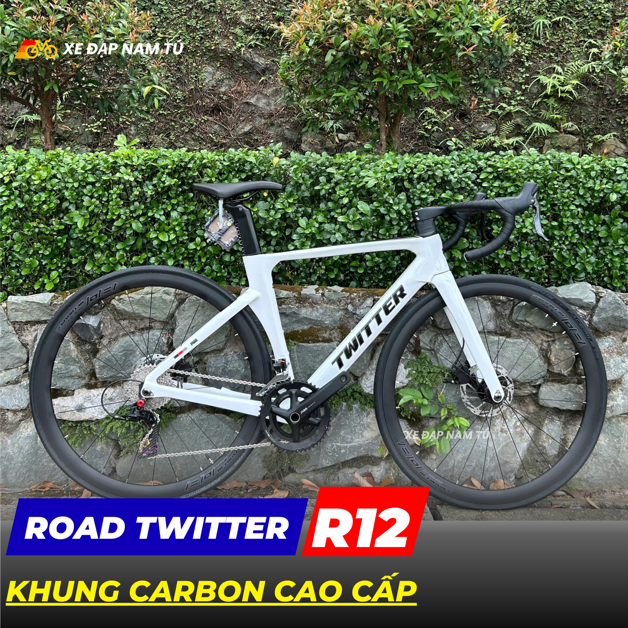 Xe đạp đua Twitter R12 RS24 tay cong – Xe Đạp Nam Tú