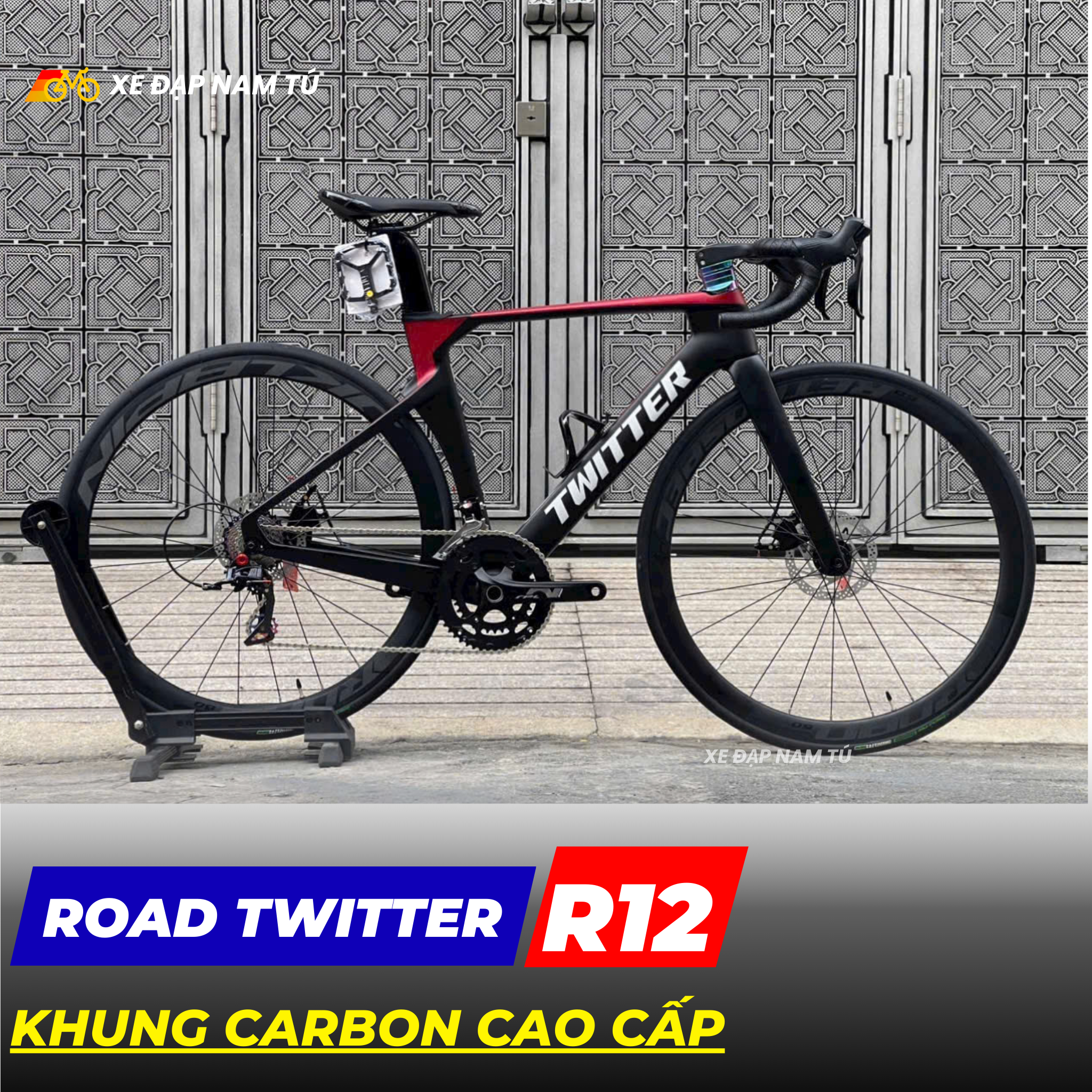 Xe đạp đua Twitter R12 RS24 tay cong – Xe Đạp Nam Tú