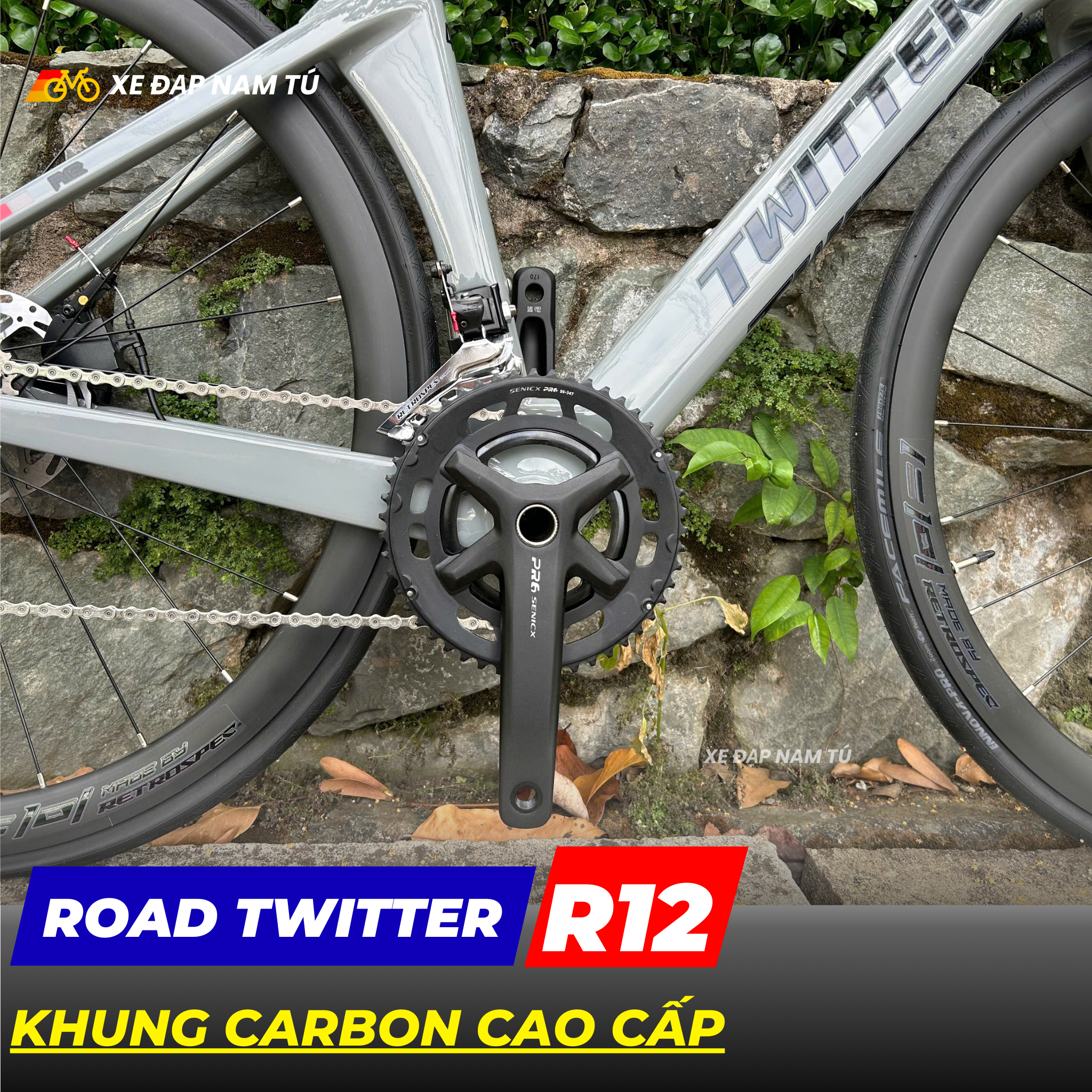 Xe đạp đua Twitter R12 RS24 tay cong – Xe Đạp Nam Tú
