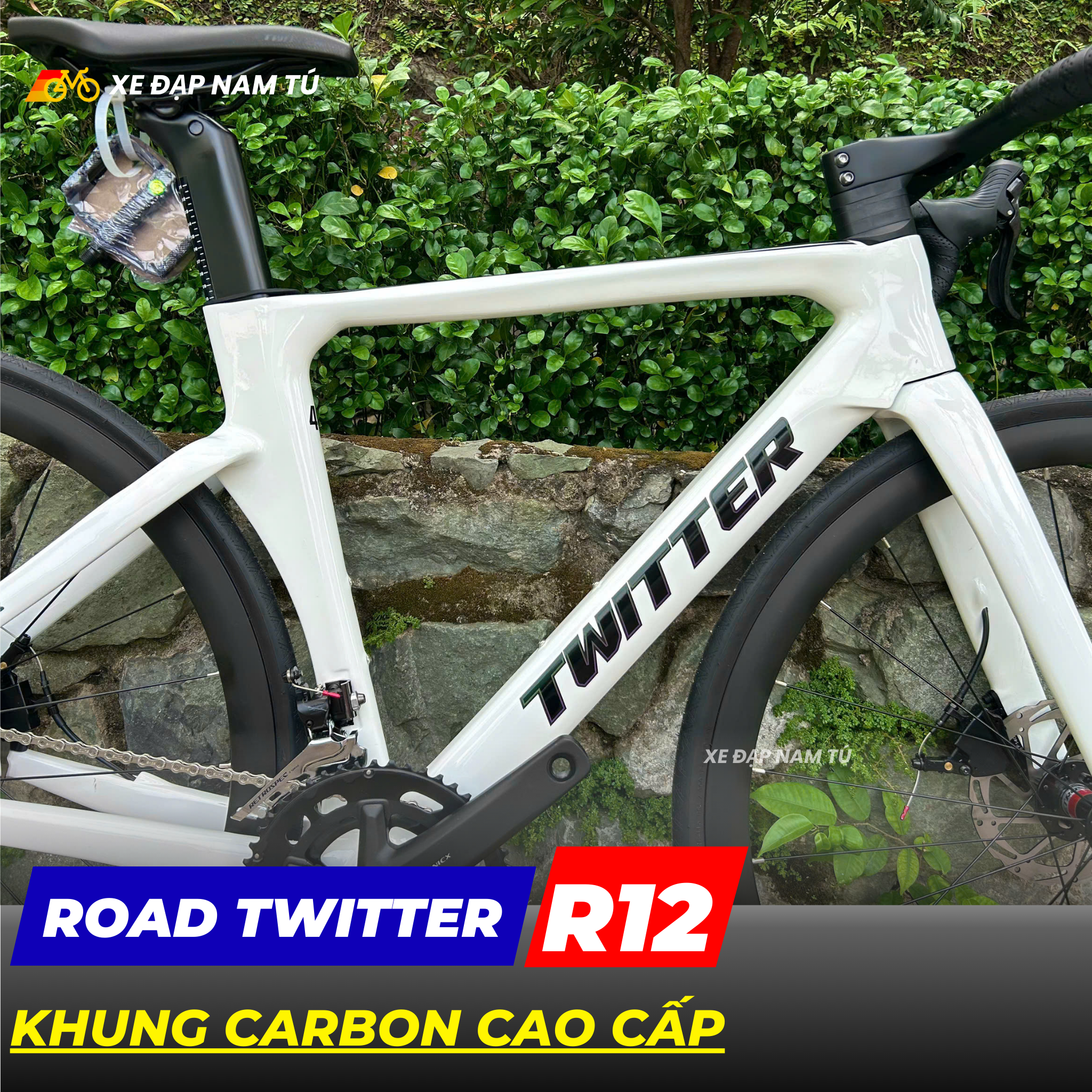 Xe đạp đua Twitter R12 RS24 tay cong – Xe Đạp Nam Tú