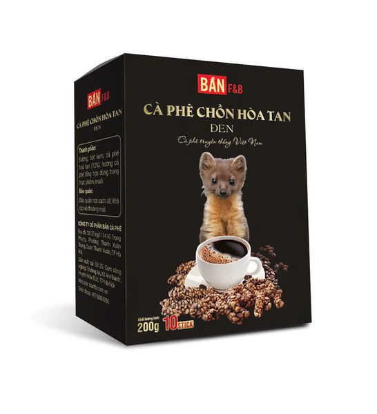 Cà phê chồn hoà tan đen 30g (15 gói 2g) – 92 Mall