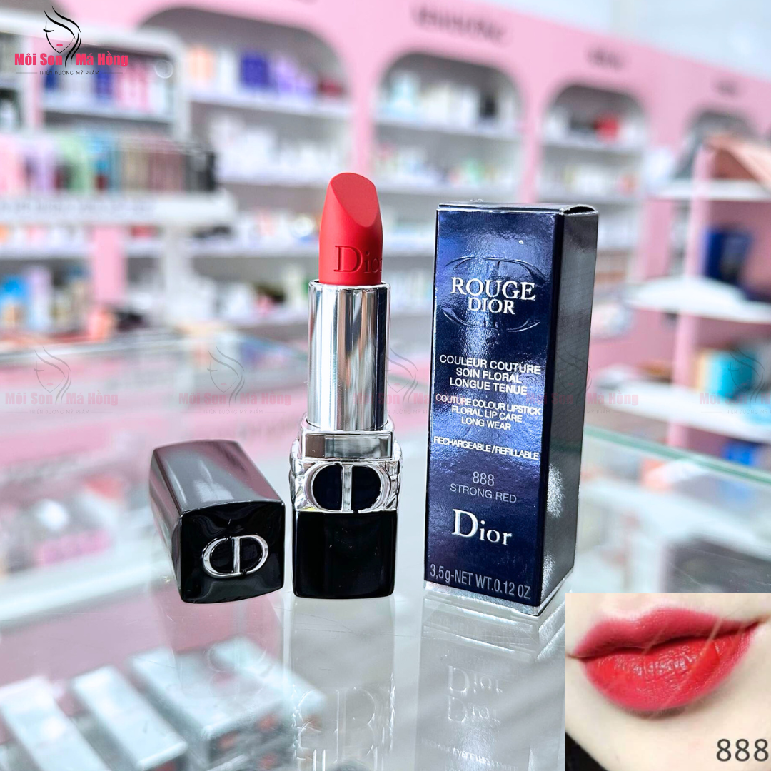 Son Dior 888 Strong Matte Màu Đỏ Cam - MÔI SON MÁ HỒNG