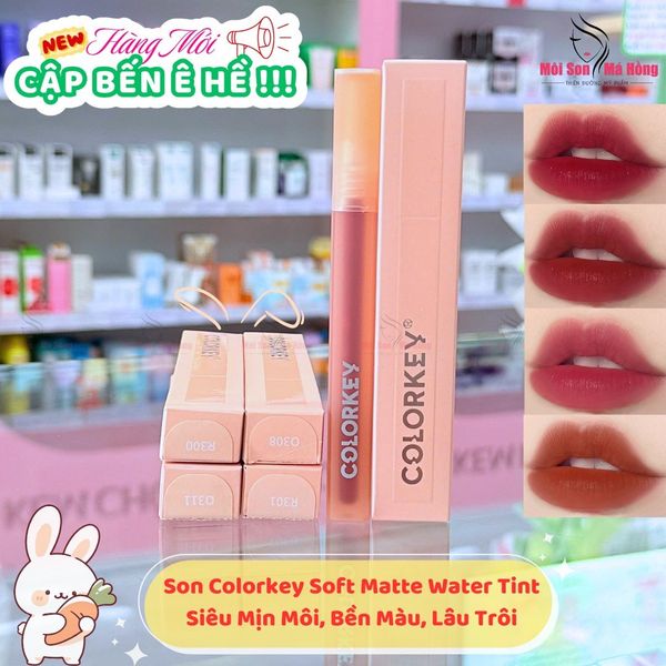 Son Kem Colorkey Soft Matte Water Tint 1.8g - MÔI SON MÁ HỒNG