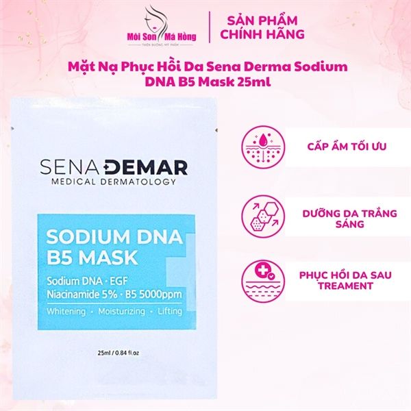 Mặt Nạ Phục Hồi Da Sena Derma Sodium DNA B5 Mask 25ml - MÔI SON MÁ HỒNG